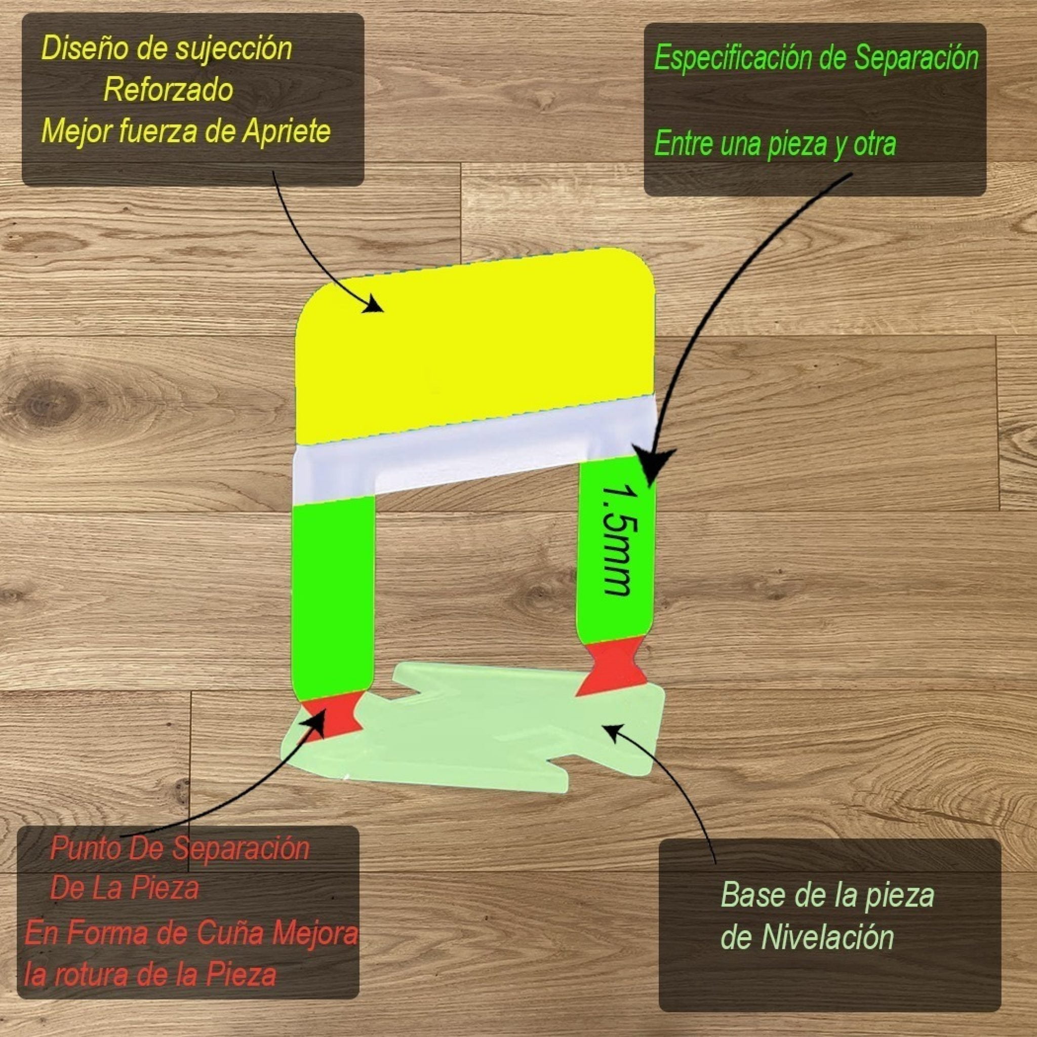 LACOSVI Sistema de Nivelación de Juntas Clips - Calzos - Cuñas